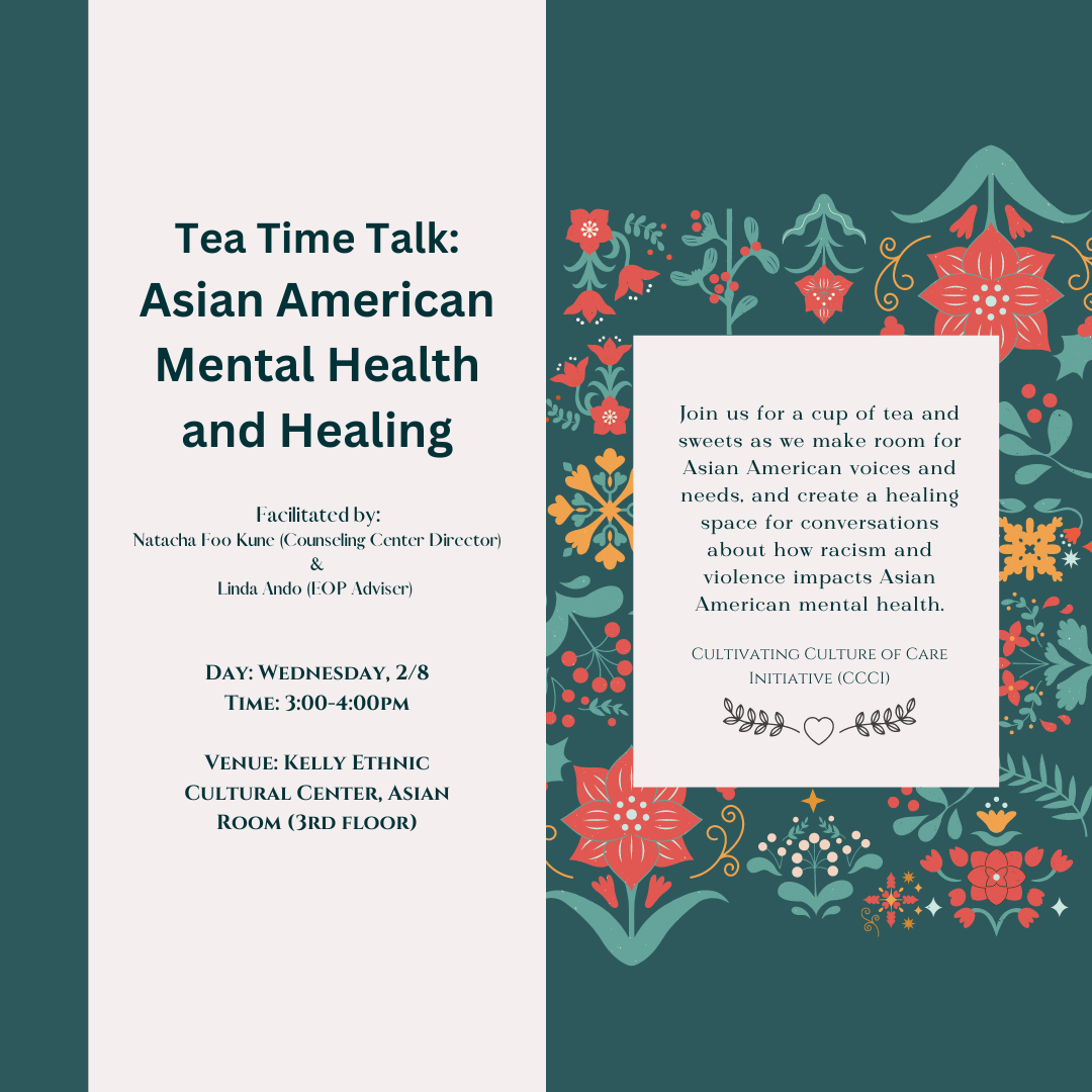 TEA TIME TALK: Asian American Mental Health& Healing :event Feb. 8th ...