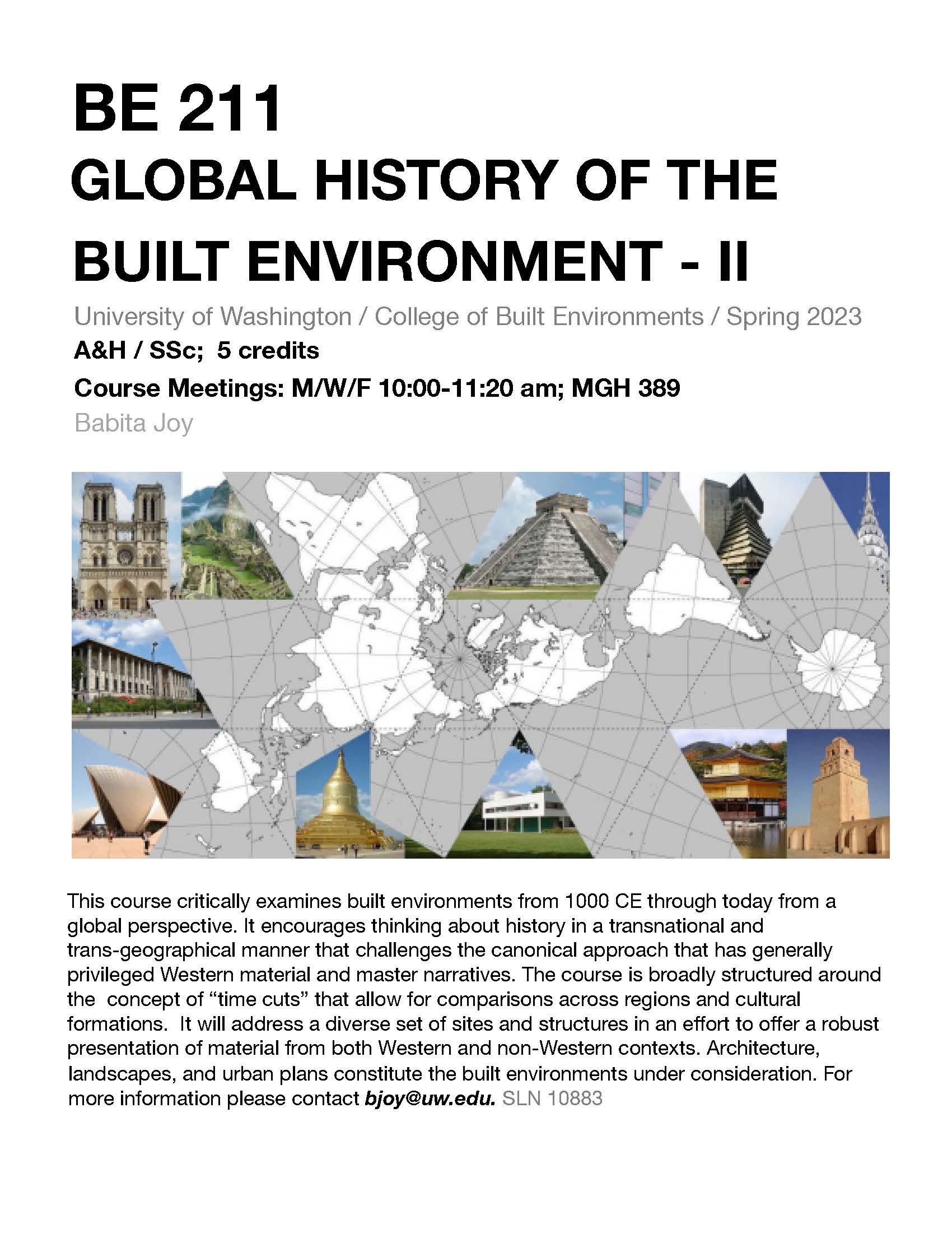 Spring Course: BE 211, Global History of the Built Environment - A&H ...