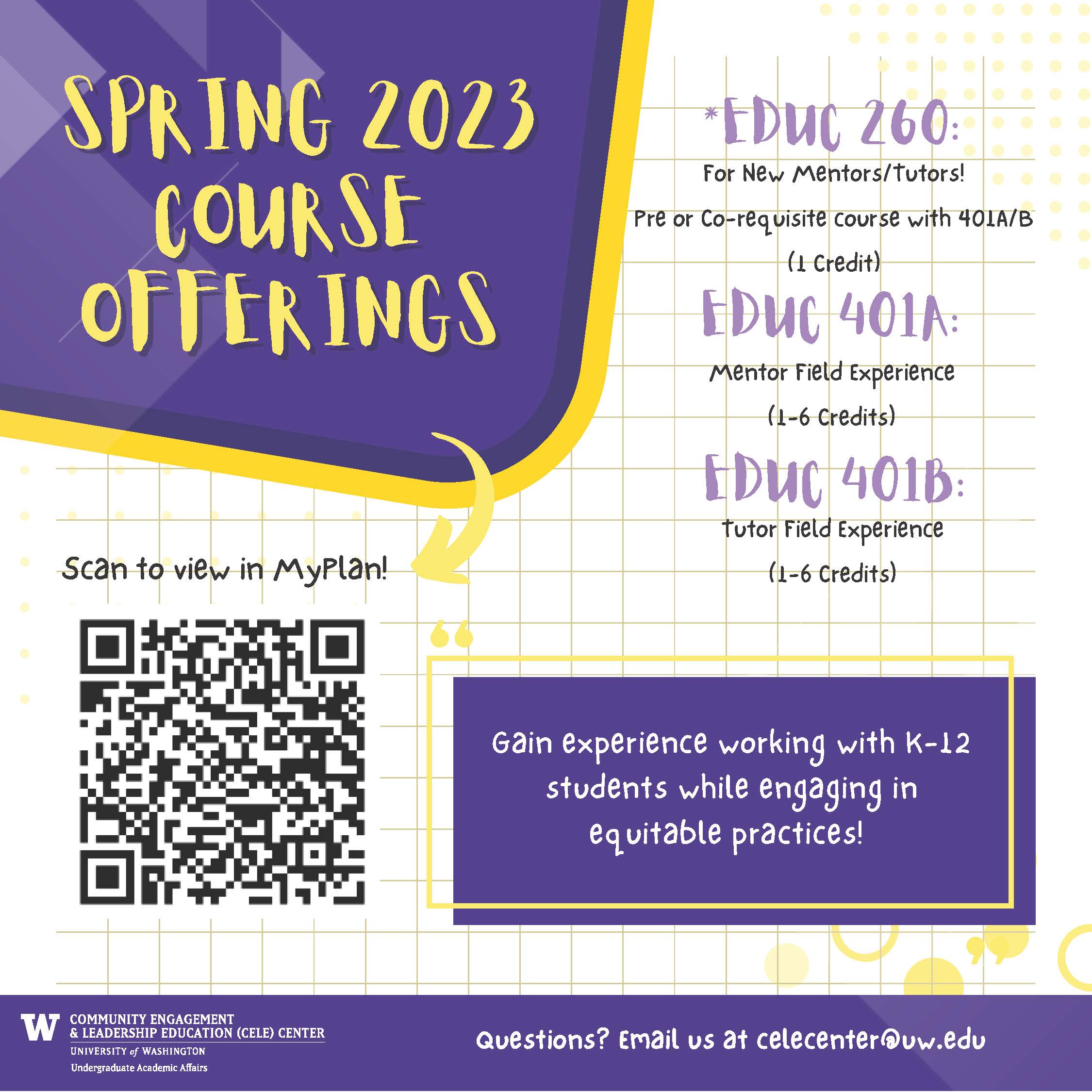 CELE Center EDUC Courses for Spring 2023! | Department of Political ...