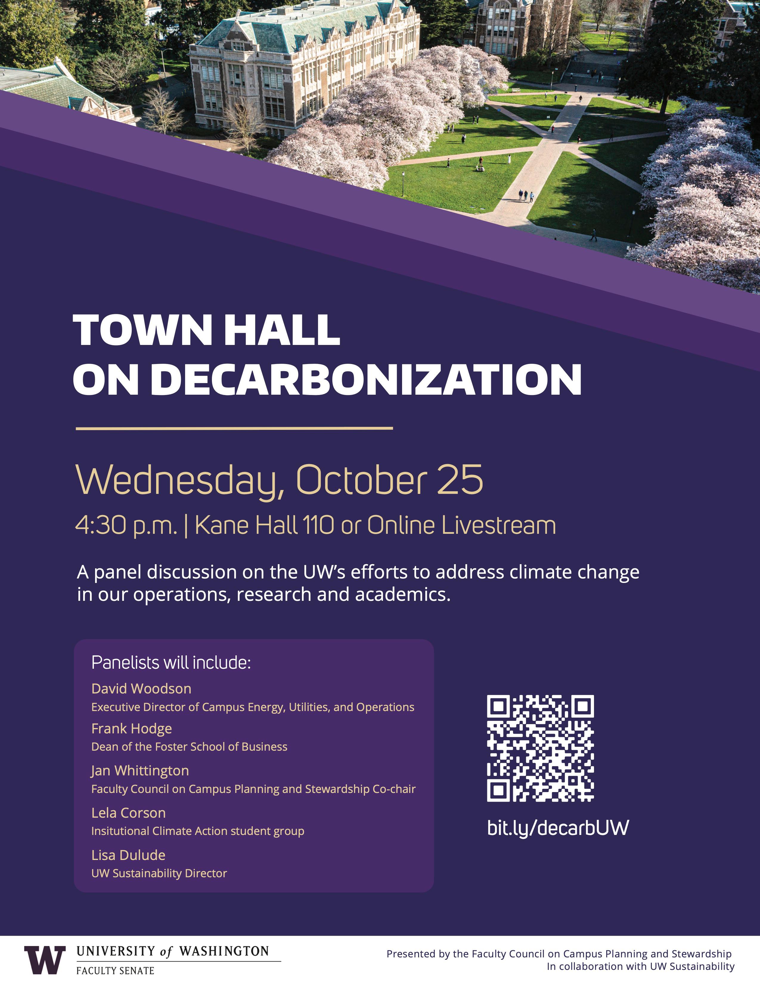 Decarbonization Town Hall on Wednesday, October 25 | Department of ...