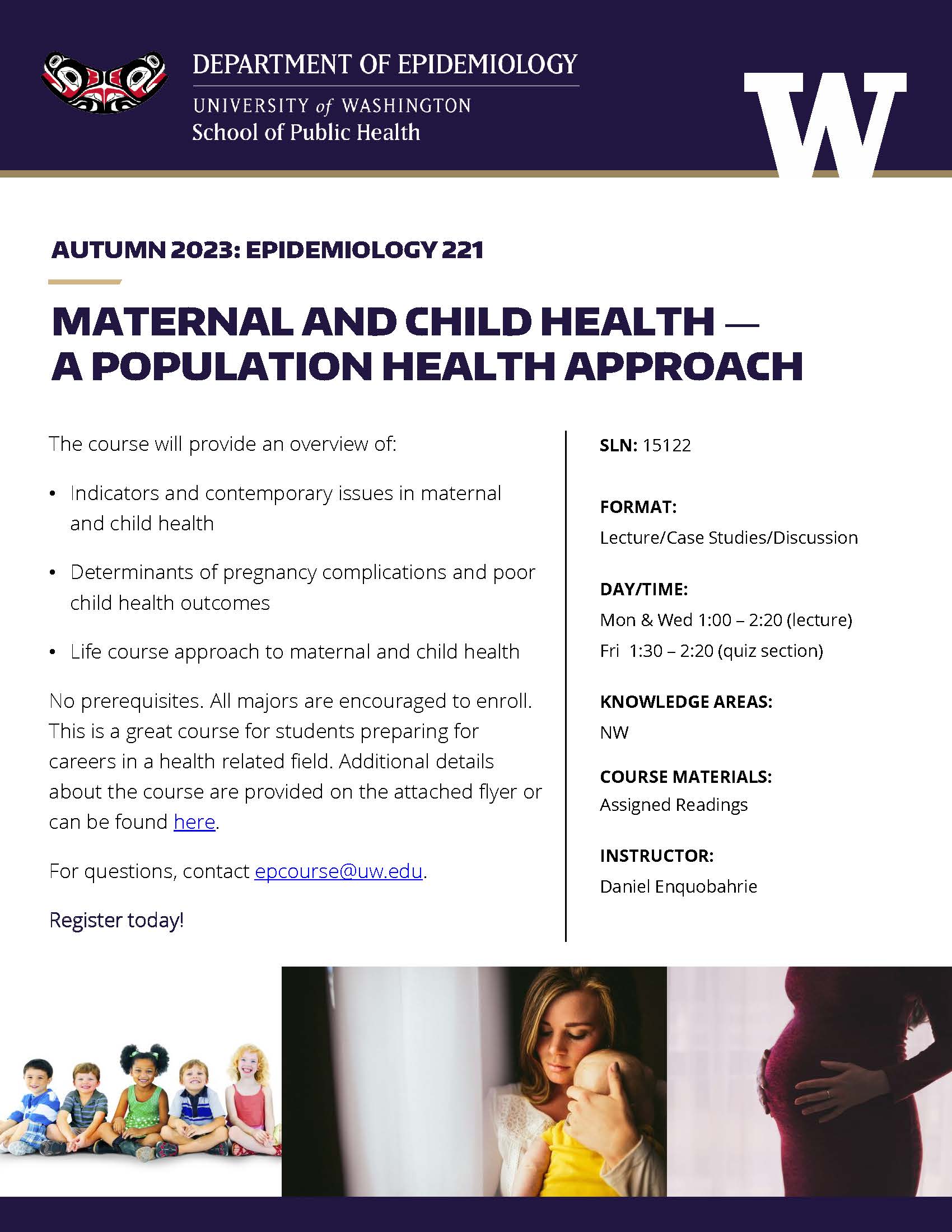 Autumn Courses: Sexually Transmitted Infections; Maternal & Child ...