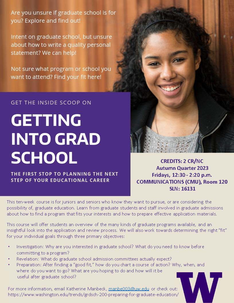 Autum Course: GRDSCH 200: Preparing for Graduate Education | Department ...