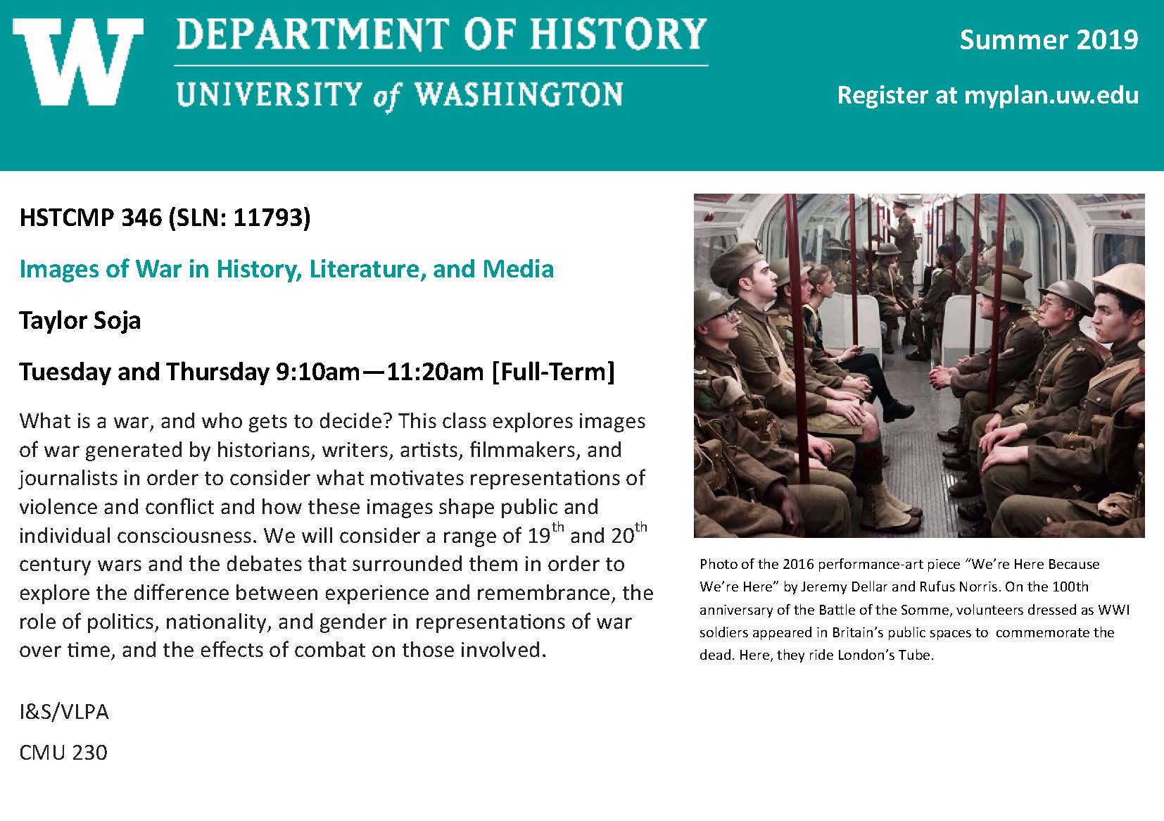 Summer History Courses | Department of Political Science | University ...