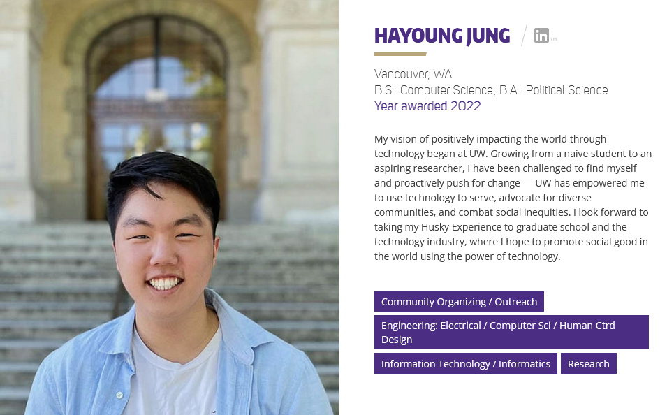 Four Political Science Students on the Husky 100! | Department of Political Science | University ...