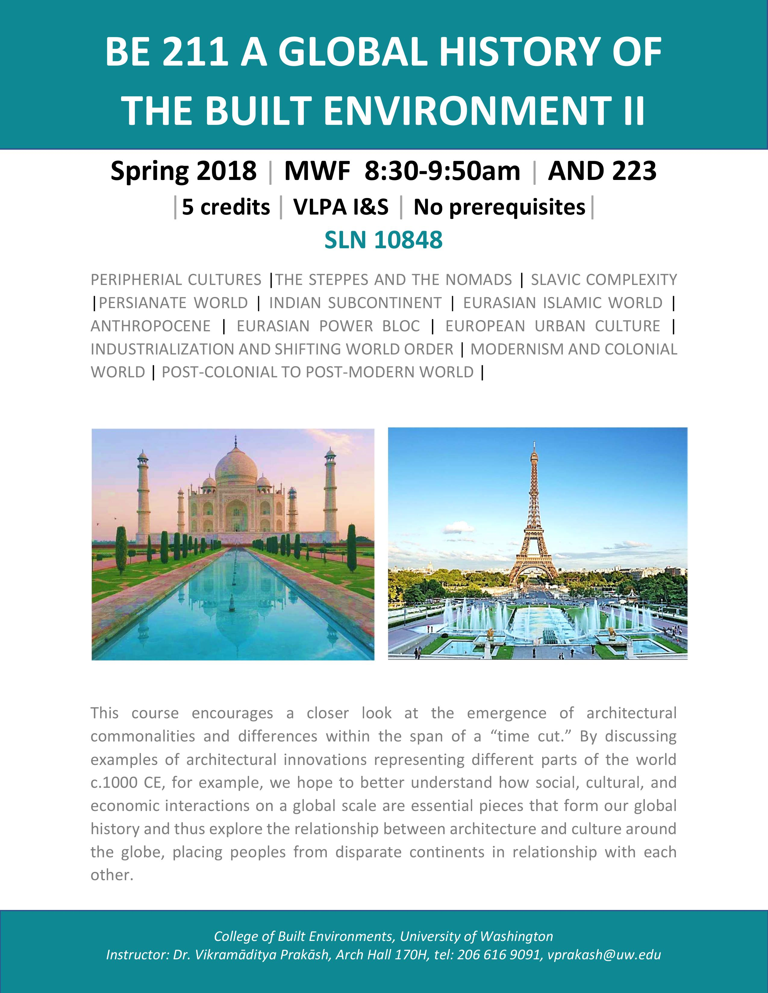 Course BE 211: A Global History of the Built Environment II ...