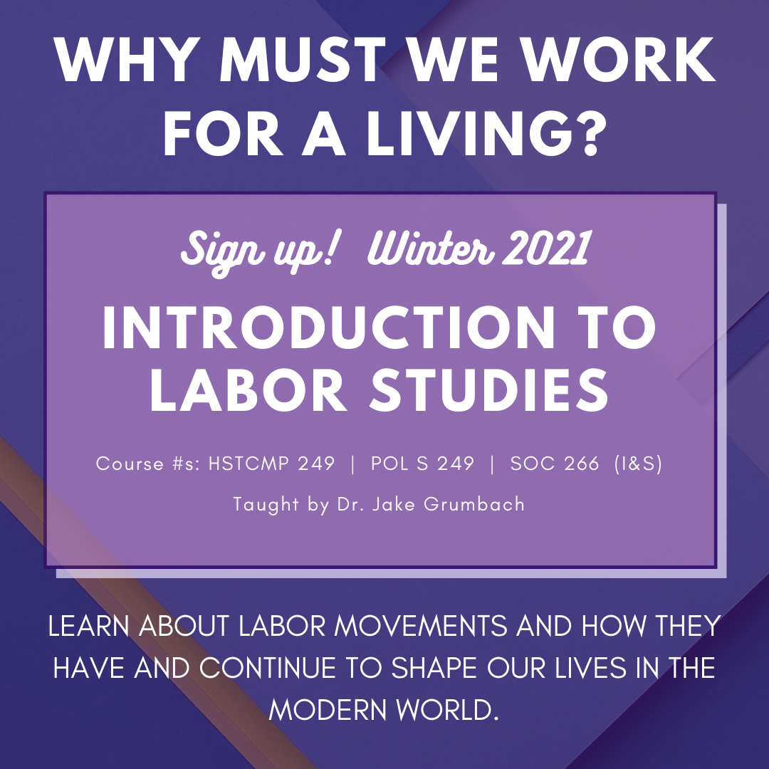 Introduction to Labor Studies - Seats Available! | Department of ...