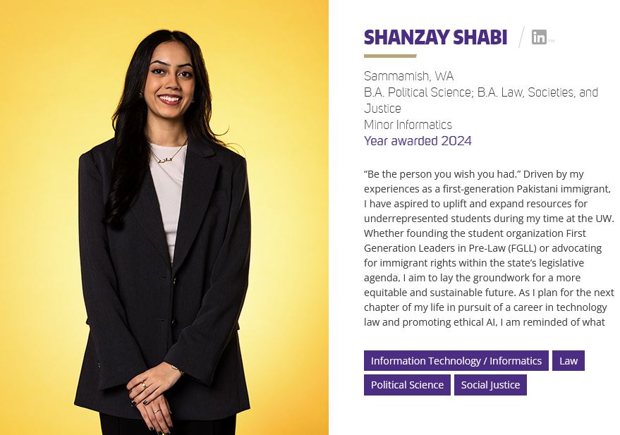 A Record Four Political Science Students on the Husky 100 for 2024 ...