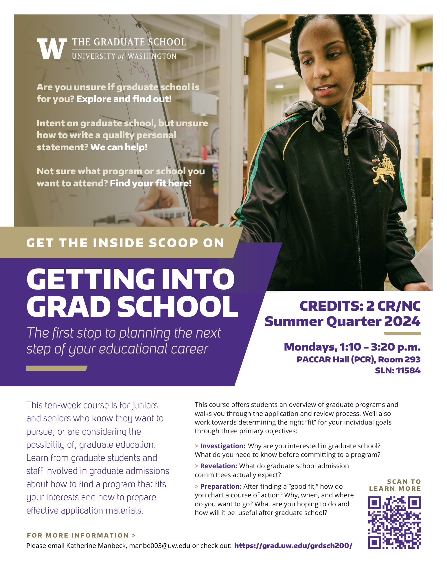 Prep for Grad School: SU 24 course for juniors + seniors | Department ...