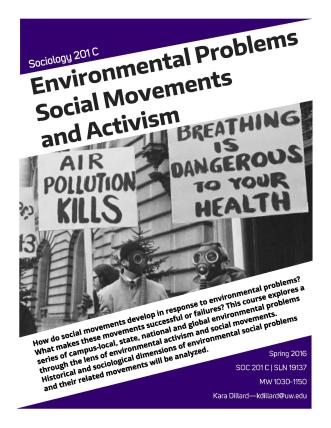 SOC 201C: Environmental Problems, Social Movements, and Activism ...